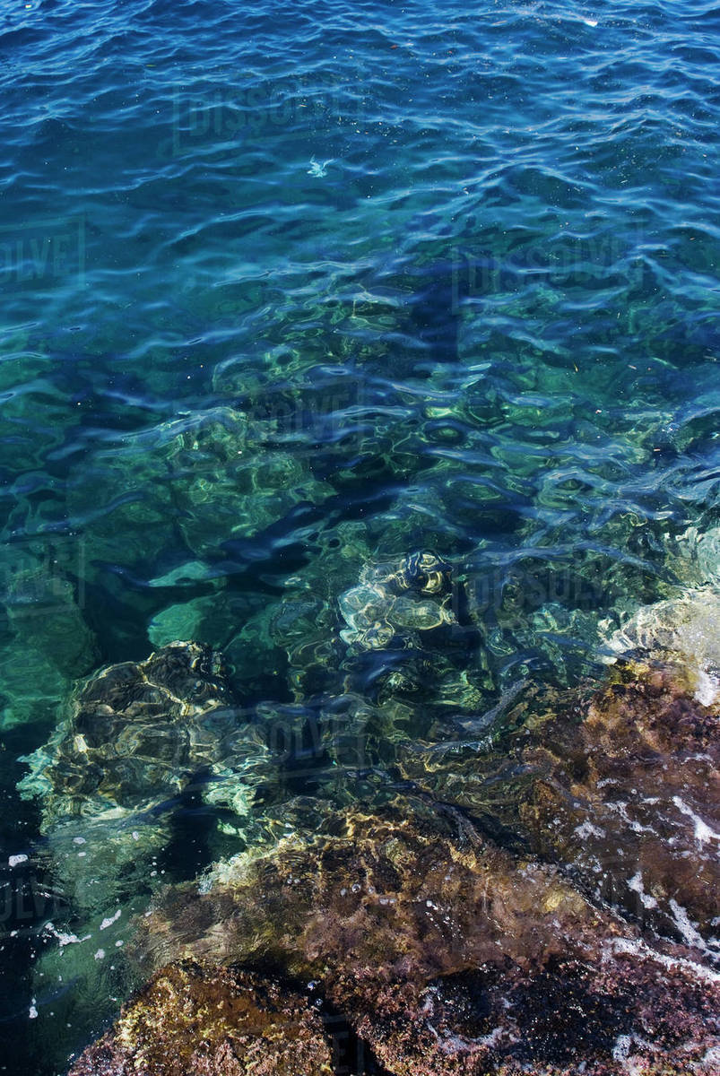 The clear blue-green water of the Mediterranean - Royalty-free Stock ...