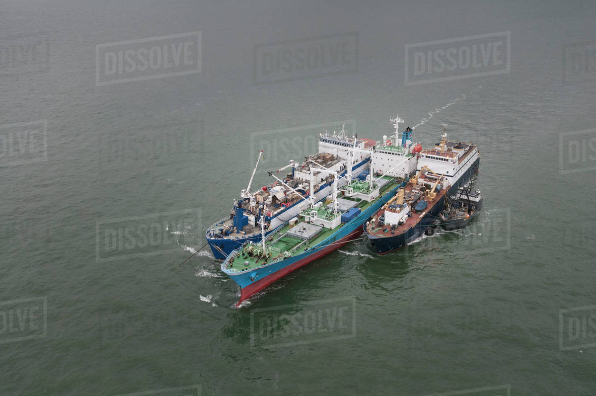 Fish processing boat during Sockeye salmon (Oncorhynchus nerka ...