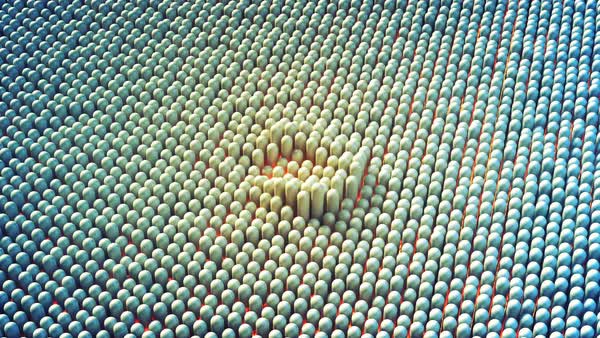 Ripple waving capsules. Abstract computer generated background ...