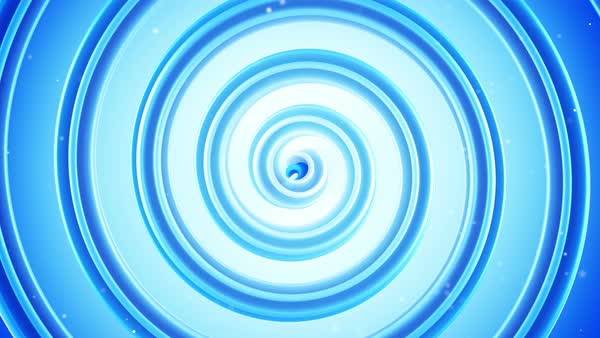 Light blue spiral shape spinning. Abstract 3D render. Computer ...
