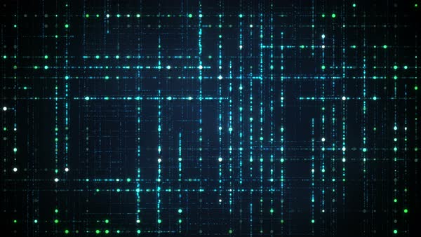 Abstract techology data grid. Computer generated seameless loop ...