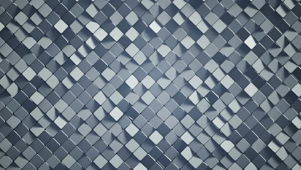 Slowly rotating grey rhombus shapes. Abstract geometric motion ...