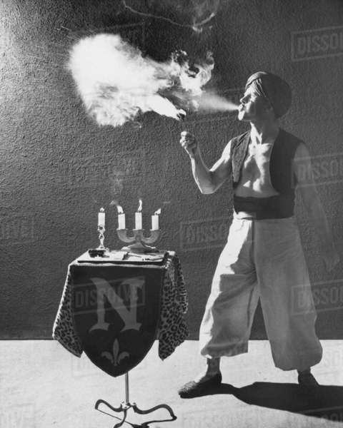 Fire eater - Royalty-free Stock Photo | Dissolve