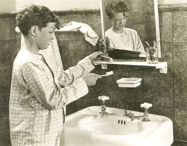 Resisting good oral hygiene habits - Royalty-free Stock Photo | Dissolve