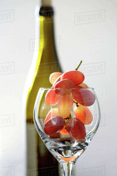 Grapes in wine glass - Royalty-free Stock Photo | Dissolve