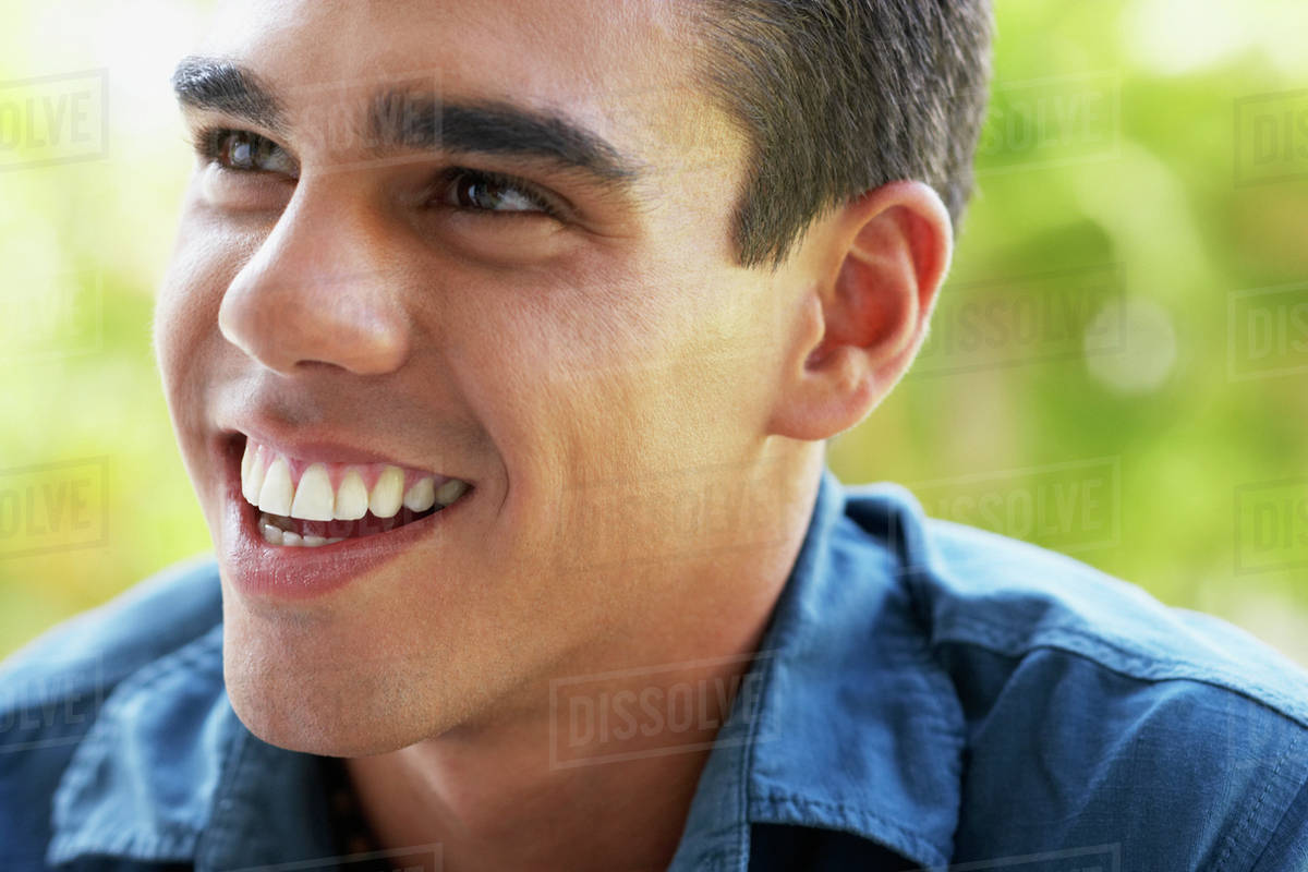 Close up of South American man smiling - Royalty-free Stock Photo ...