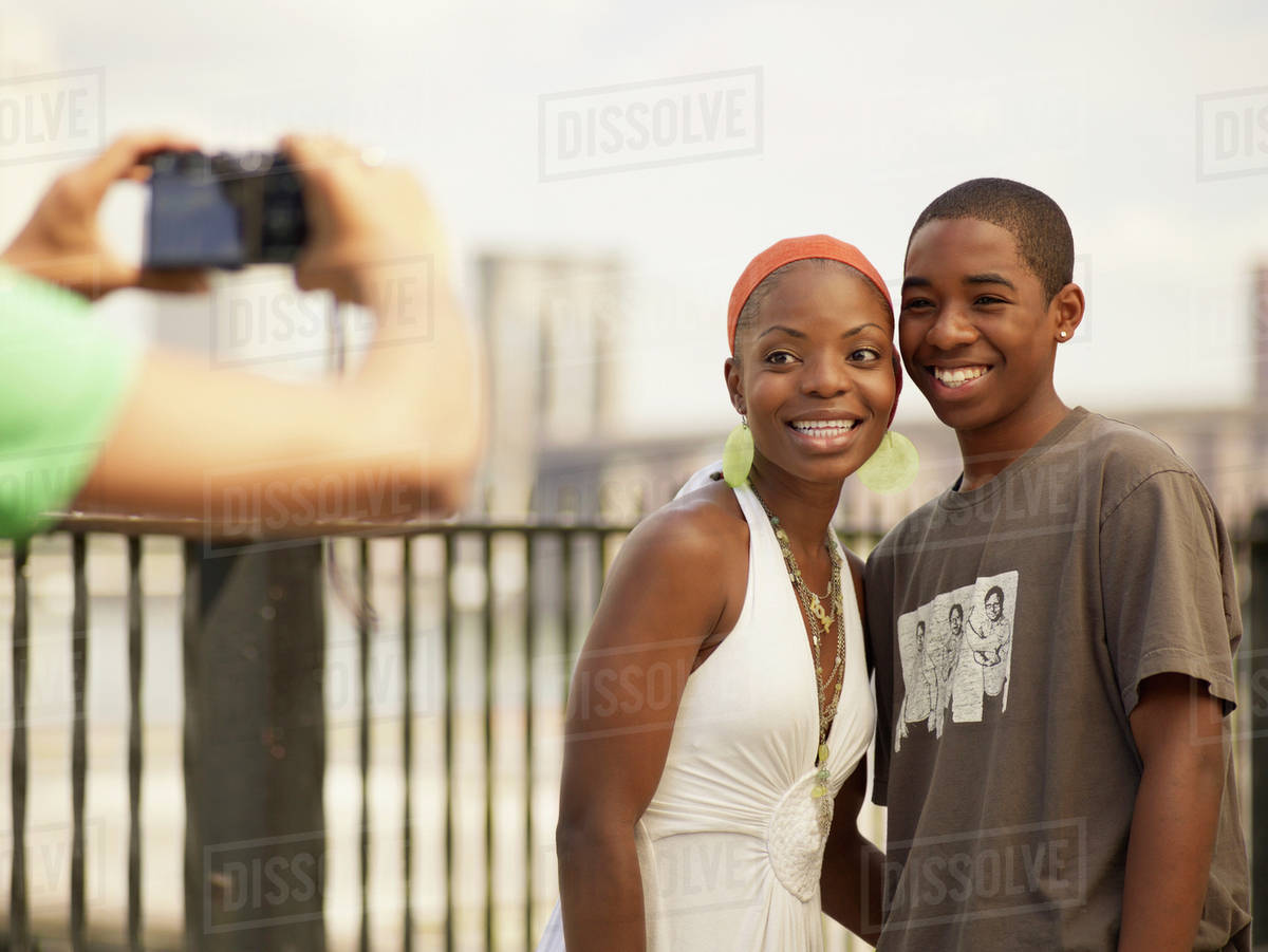 African brother and sister posing for photograph - Royalty-free Stock ...