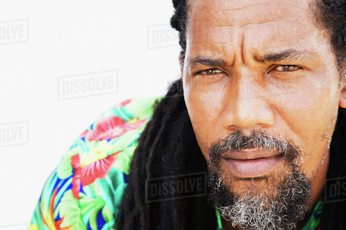 Close up of serious African man - Stock Photo - Dissolve