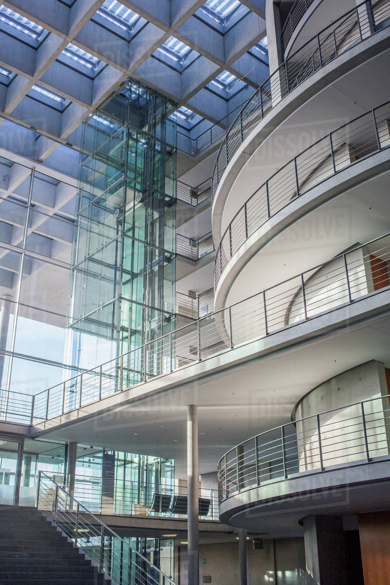 Modern architecture of German Parliament building, Berlin, Germany ...