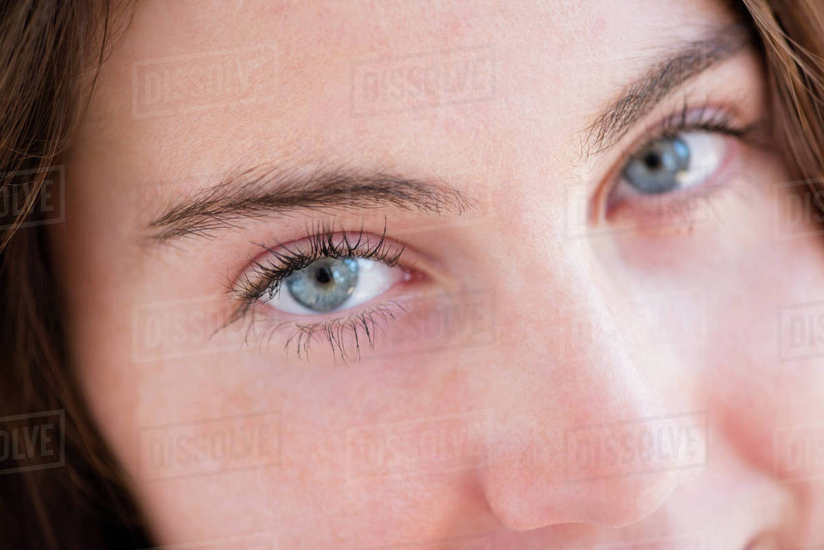 Close Up Of Eyes And Nose Of Native American Woman Stock Photo Dissolve