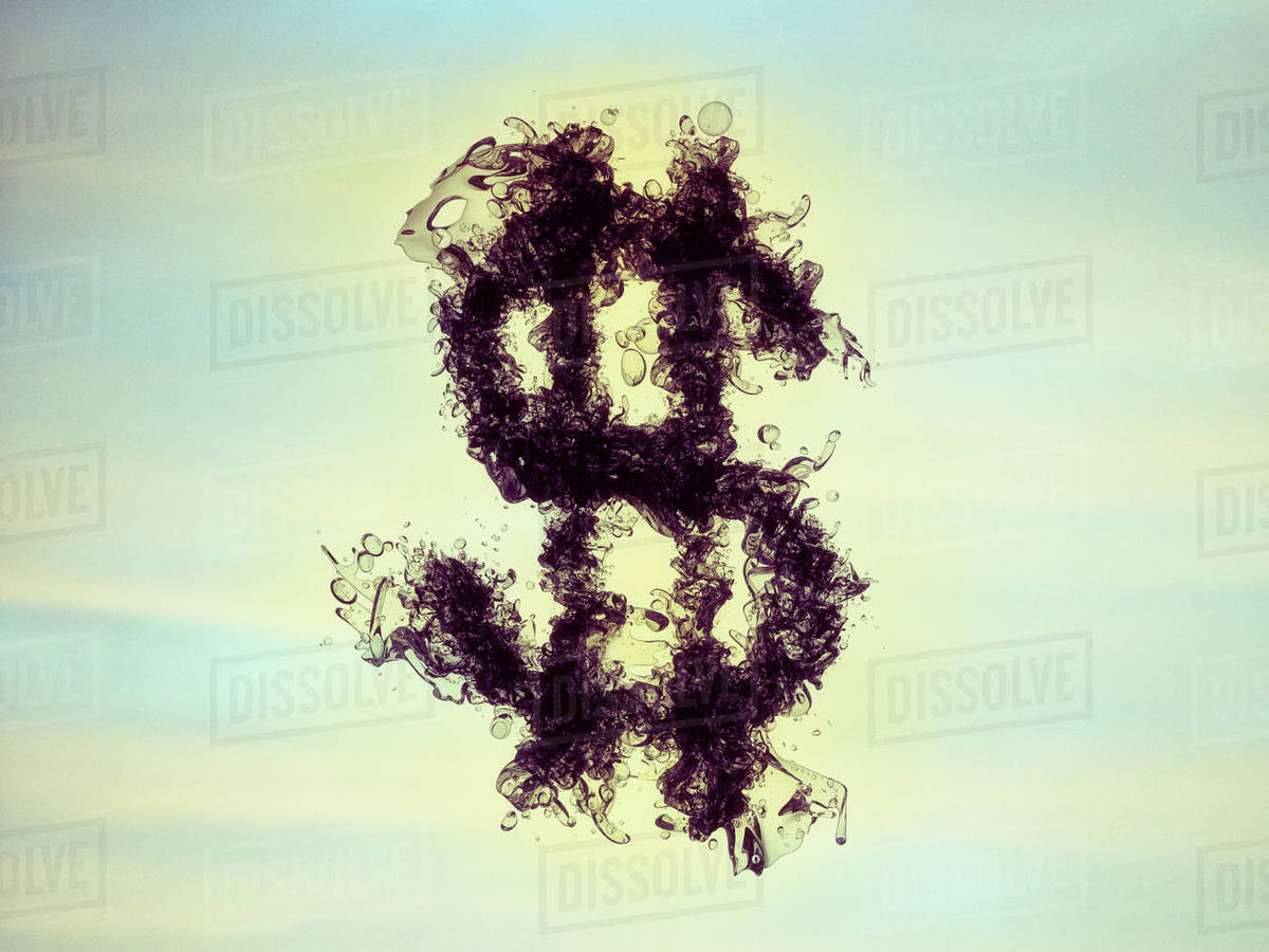 Smoke forming dollar sign in sky - Royalty-free Stock Photo | Dissolve
