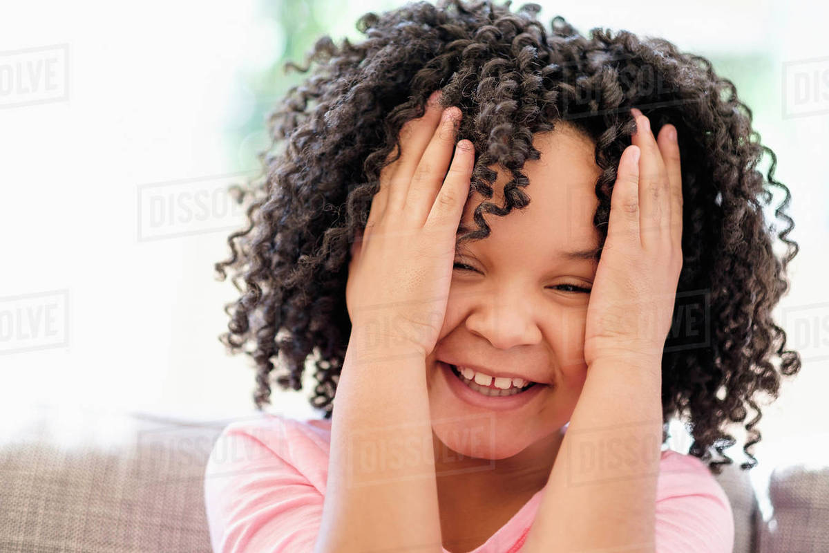 African American girl tossing her hair - Royalty-free Stock Photo ...