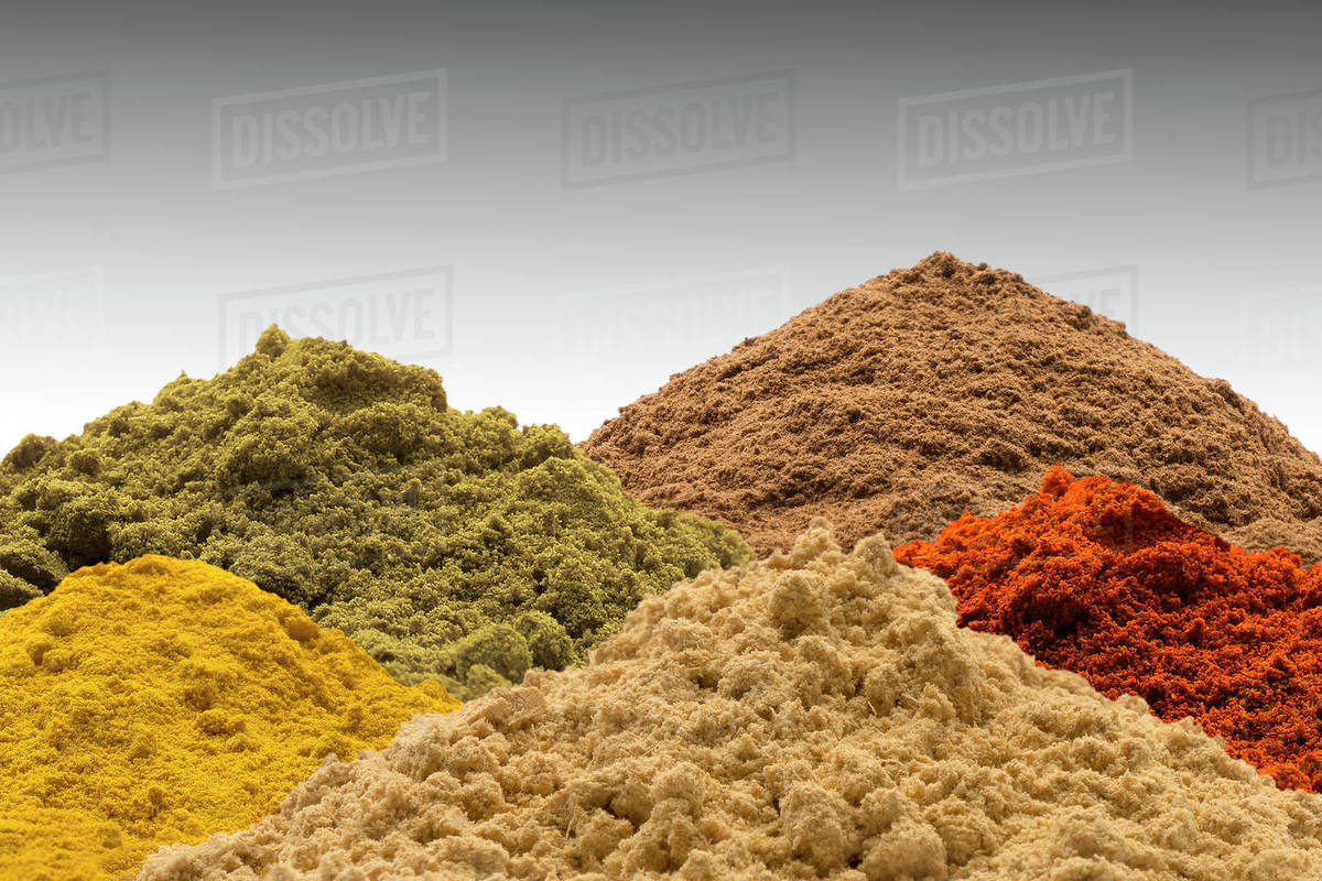 Multicolor piles of powder - Royalty-free Stock Photo | Dissolve