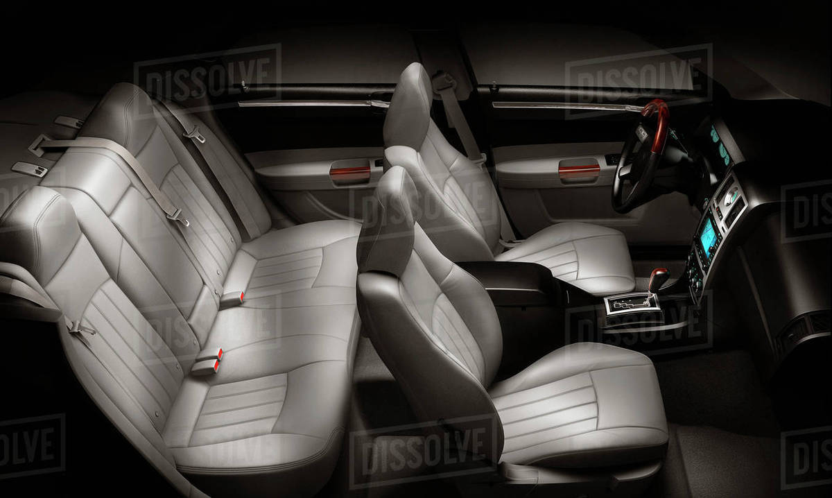 Interior of luxury sedan - Stock Photo - Dissolve