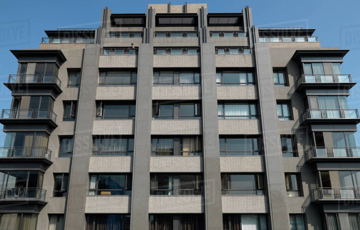 Front exterior multiple story condominiums - Royalty-free Stock Photo ...