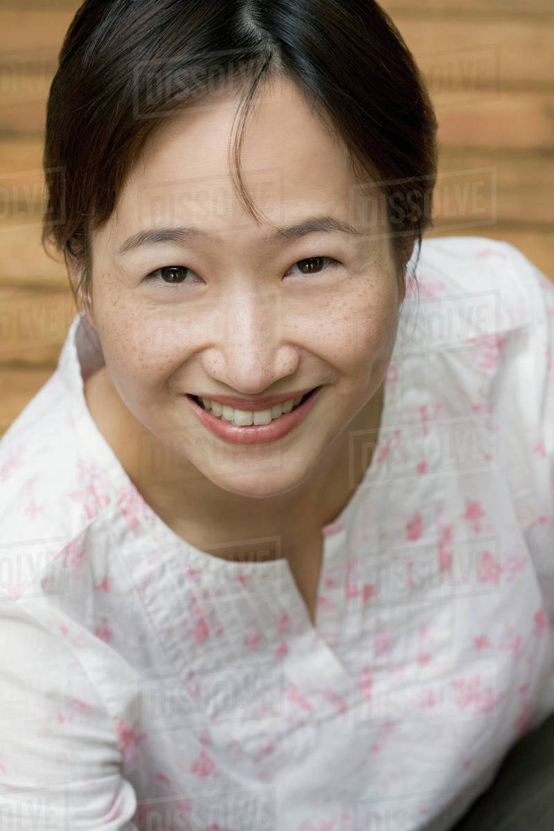 High angle view of Asian woman - Royalty-free Stock Photo | Dissolve