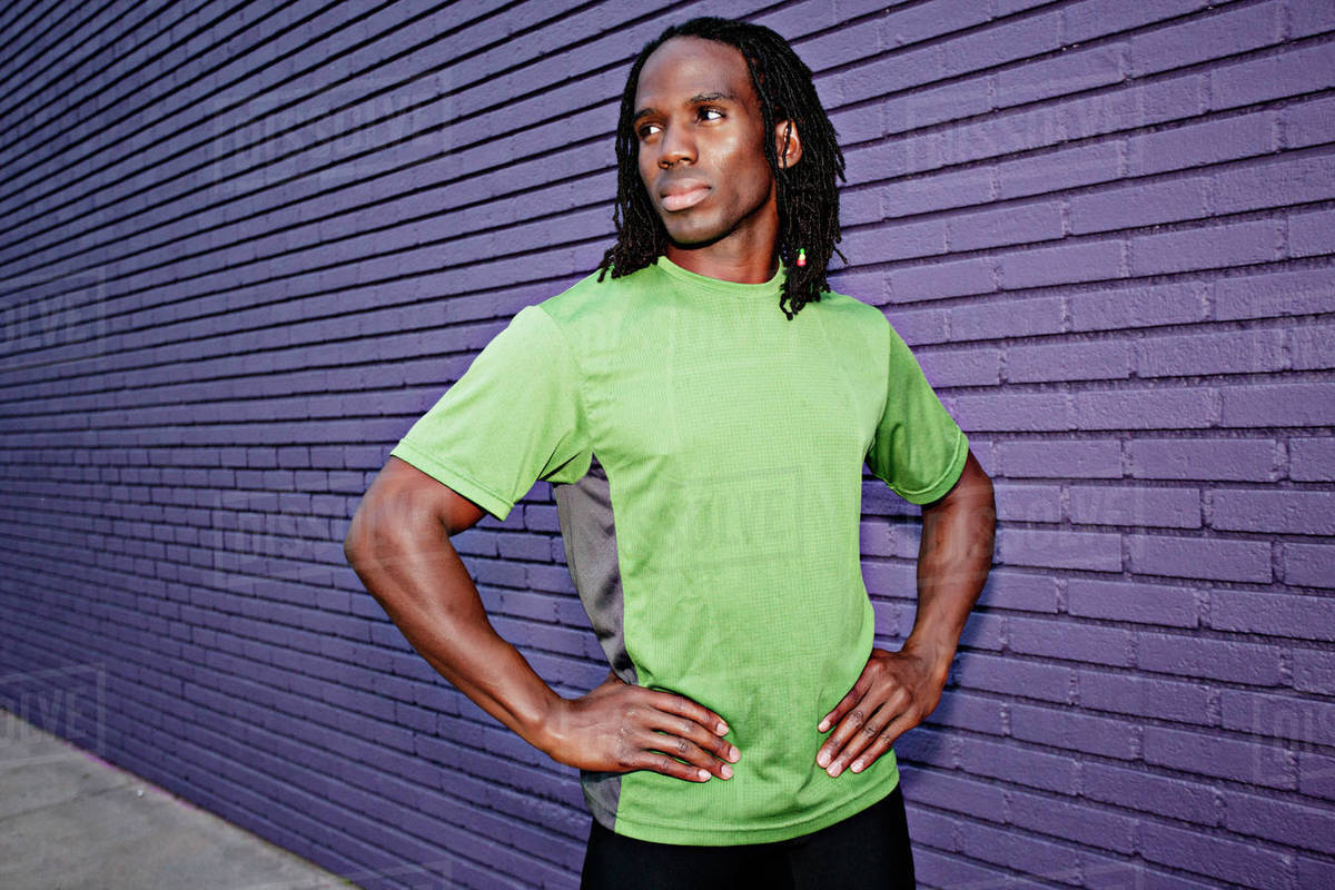 Serious male athlete - Royalty-free Stock Photo | Dissolve