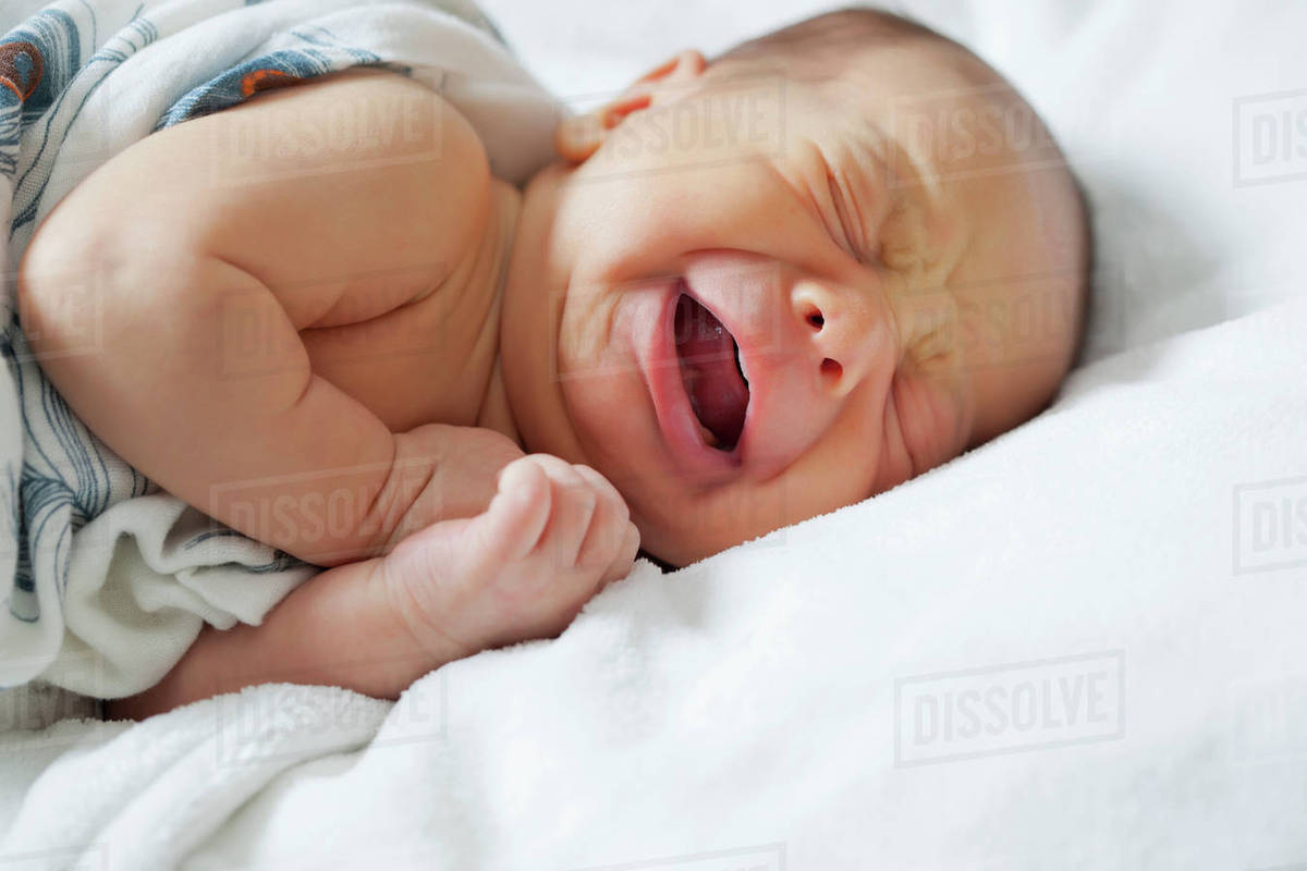 Crying baby boy - Stock Photo - Dissolve
