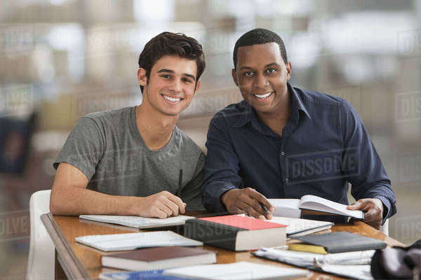 Friends studying together - Royalty-free Stock Photo | Dissolve
