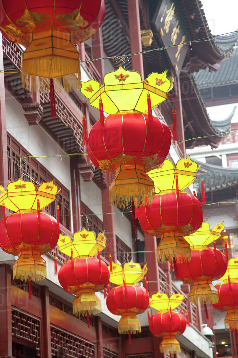 Traditional decorations in Shanghai - Stock Photo - Dissolve