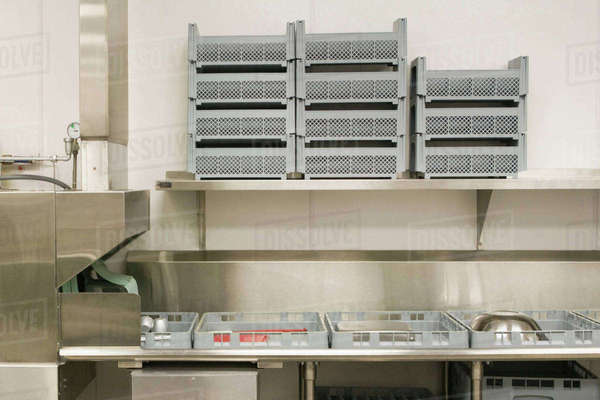 Dish Washing Area in a Commercial Kitchen - Royalty-free Stock Photo ...