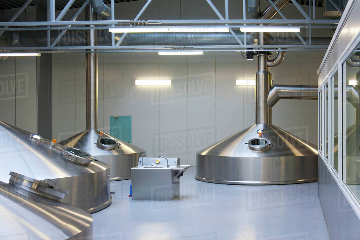 Stainless steel vats - Royalty-free Stock Photo | Dissolve