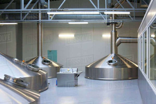 Stainless steel vats - Royalty-free Stock Photo | Dissolve