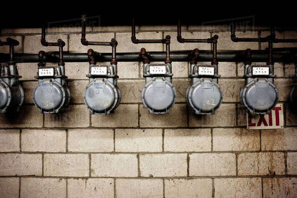 Utility Meters - Stock Photo - Dissolve