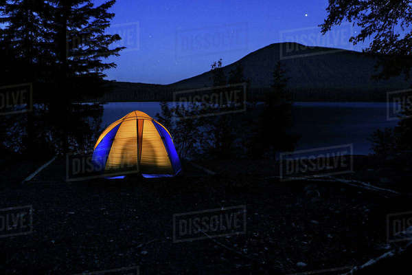 Campsite at Night - Royalty-free Stock Photo | Dissolve