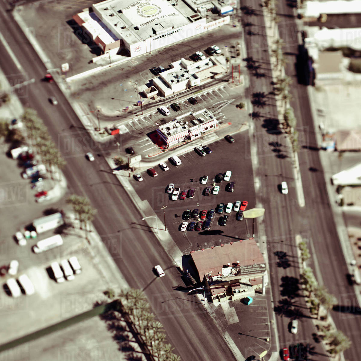 Aerial View of City Streets - Royalty-free Stock Photo | Dissolve