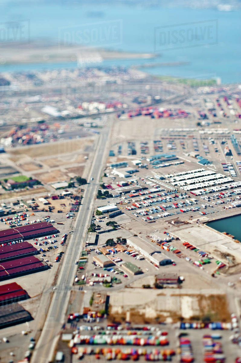 Aerial View of Industrial Area - Stock Photo - Dissolve