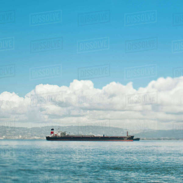 Empty Cargo Ship on the Water - Royalty-free Stock Photo | Dissolve