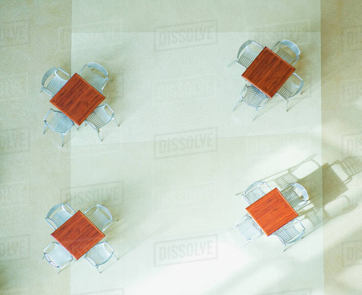 Overhead of Tables and Chairs - Royalty-free Stock Photo | Dissolve