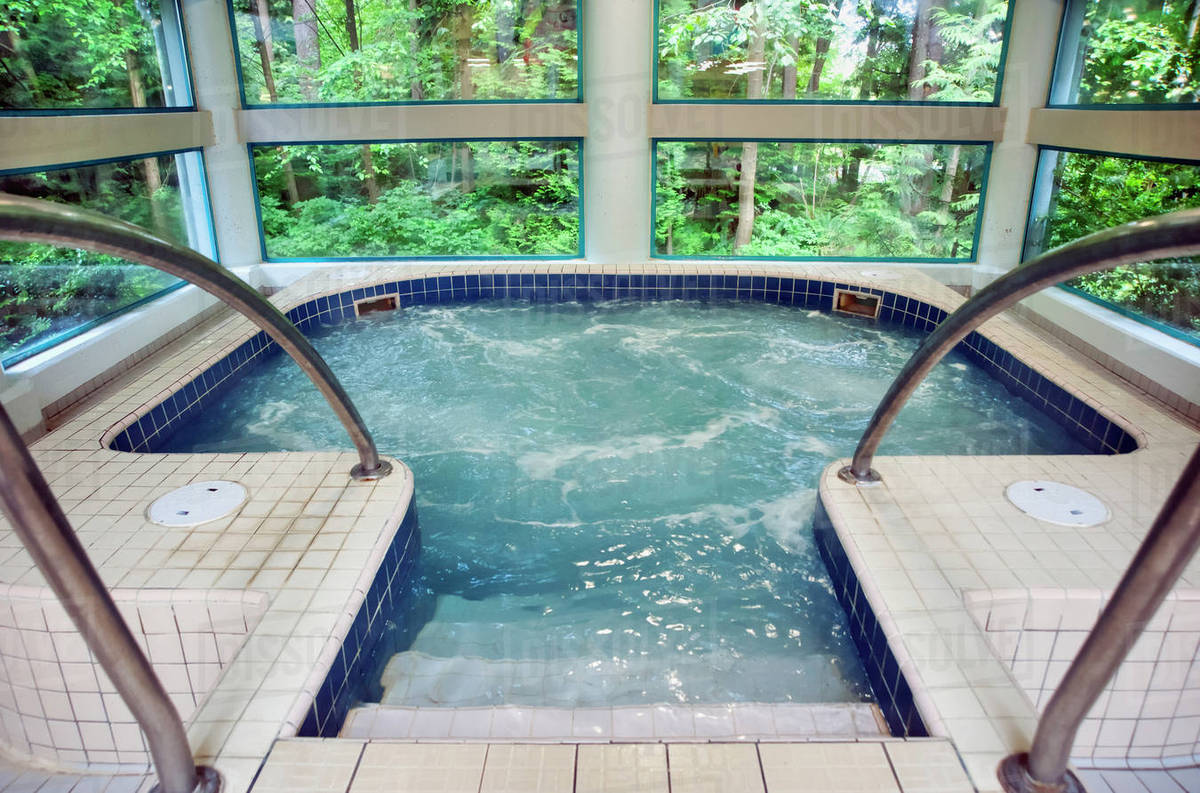 Public whirlpool Jacuzzi with moving water - Royalty-free Stock Photo ...