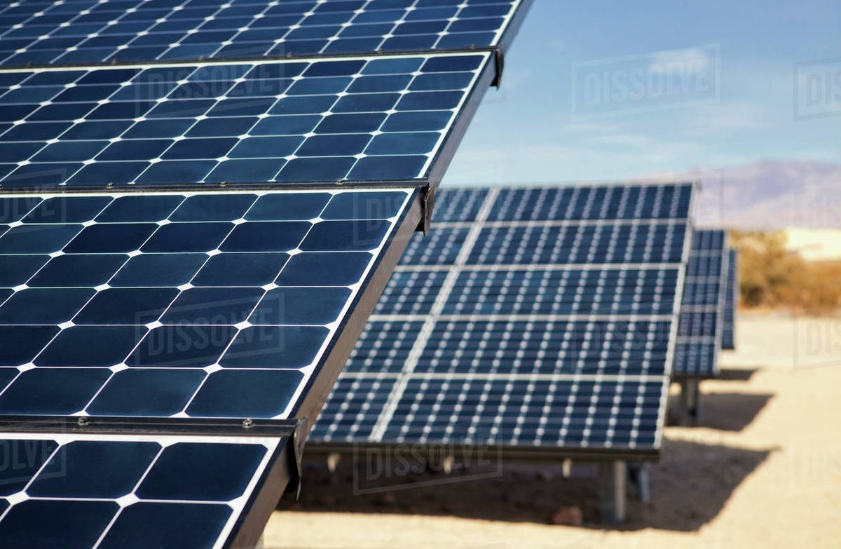 Solar panels in Death Valley - Royalty-free Stock Photo | Dissolve