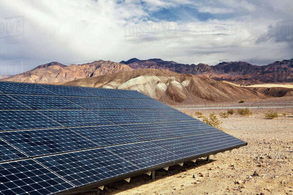 Solar panels in Death Valley - Royalty-free Stock Photo | Dissolve