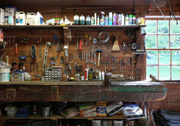 Work Bench and Tools - Stock Photo - Dissolve
