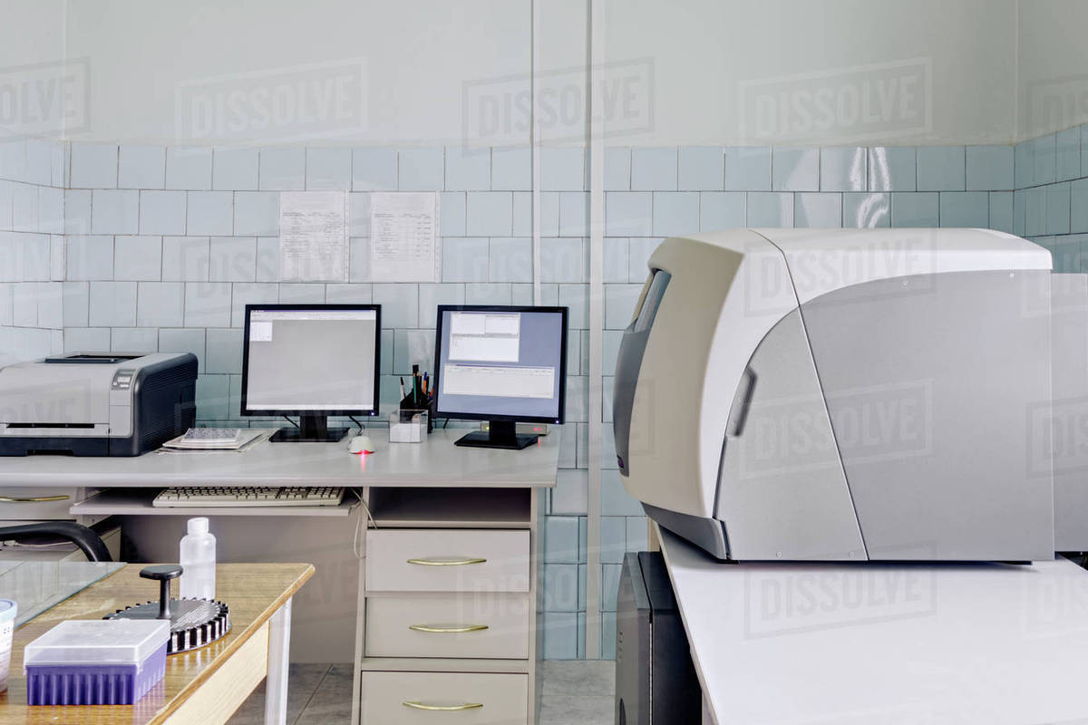 A scientific medical laboratory workbench - Royalty-free Stock Photo ...