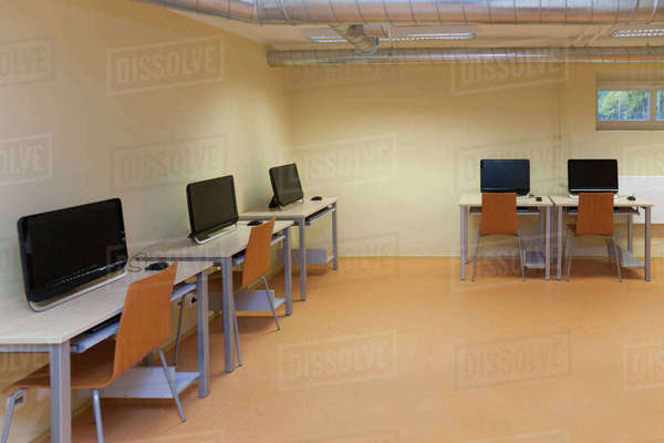 Computer room, desk and IT equipment - Royalty-free Stock Photo | Dissolve