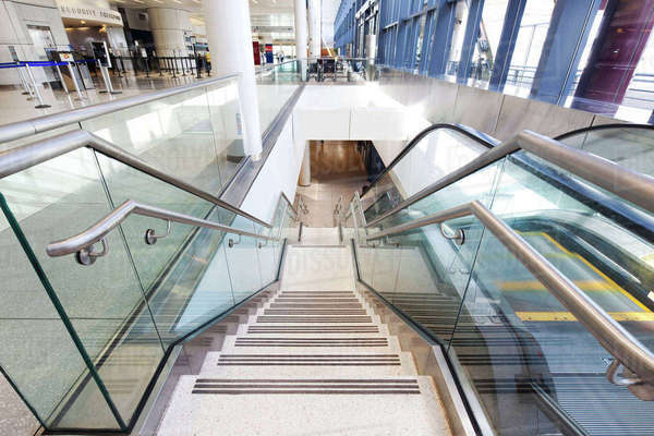 Staircase in airport - Stock Photo - Dissolve