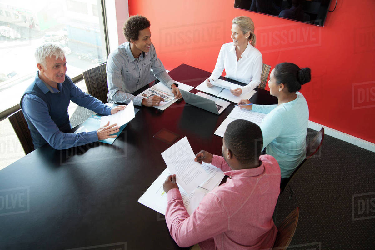 Business people talking in conference room meeting - Royalty-free Stock ...