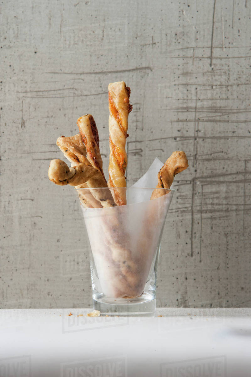 Pastry twists in glass - Stock Photo - Dissolve