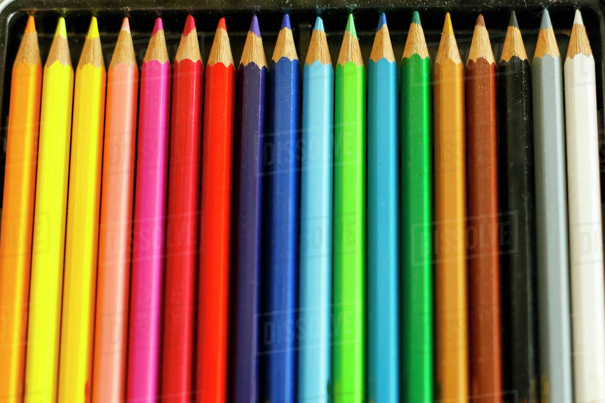 Variety of multicolor pencils - Royalty-free Stock Photo | Dissolve