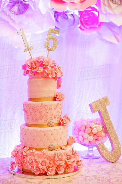 Number 15 on cake near letter J - Stock Photo - Dissolve