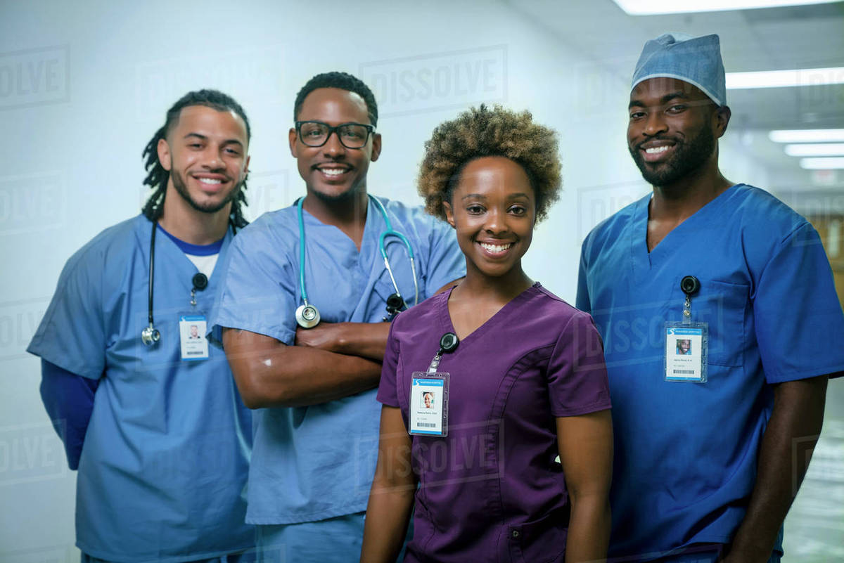 Portrait of smiling nurses - Royalty-free Stock Photo | Dissolve