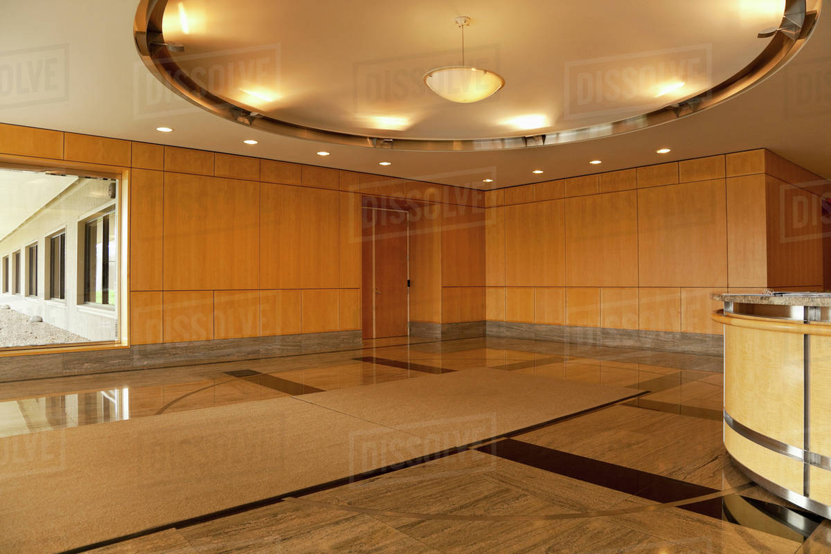 Empty lobby area in office building - Royalty-free Stock Photo | Dissolve