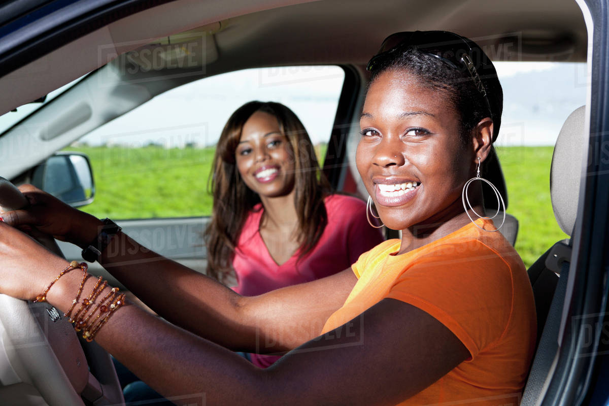 African American women driving together - Royalty-free Stock Photo ...