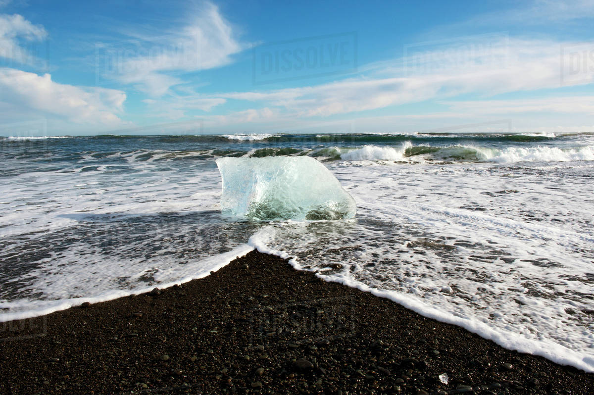 Glaciers melting on arctic beach - Royalty-free Stock Photo | Dissolve