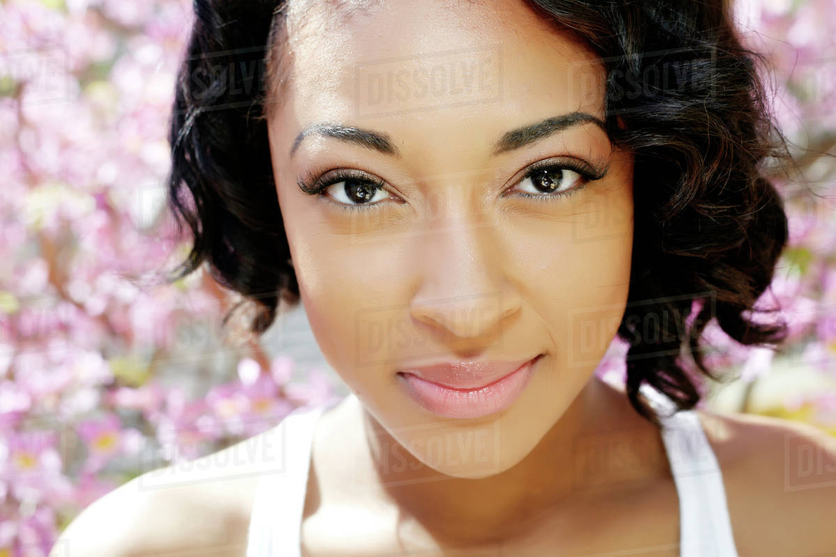 Close up of African American woman's face - Royalty-free Stock Photo ...