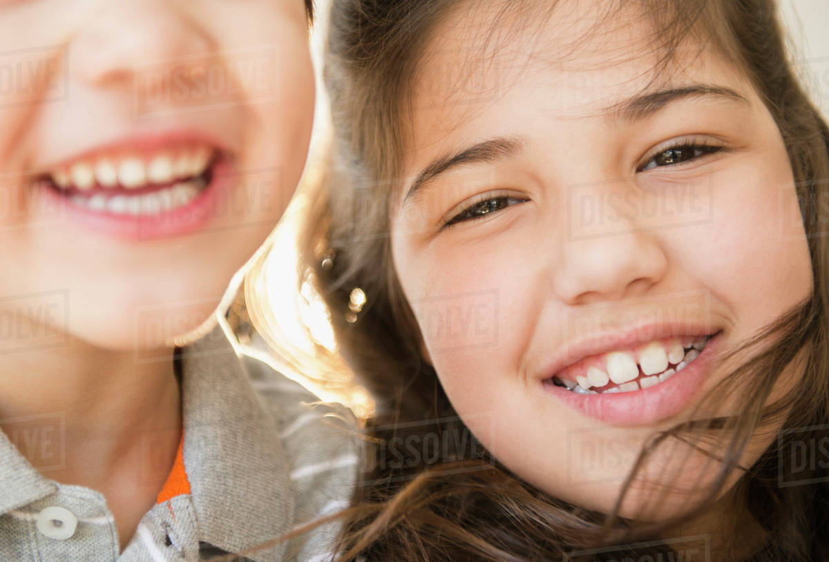 Hispanic children smiling - Royalty-free Stock Photo | Dissolve